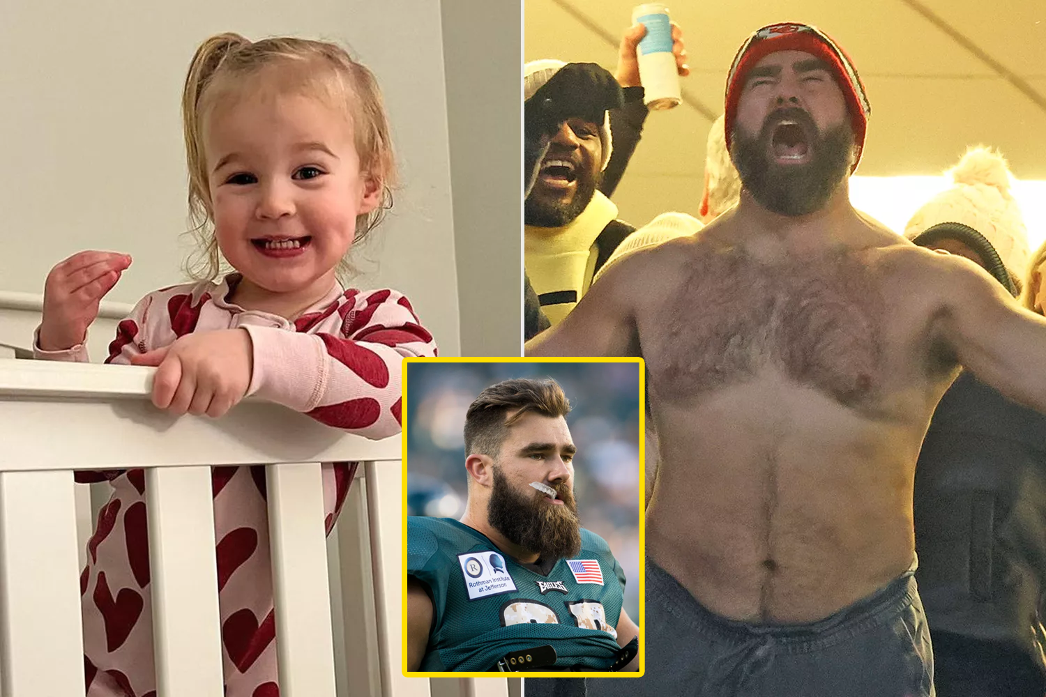 Jason Kelces Daughter Elliotte 2½ Hilariously Reacts To His